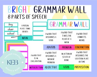 Neutral Grammar Wall Kit for the Classroom - Etsy