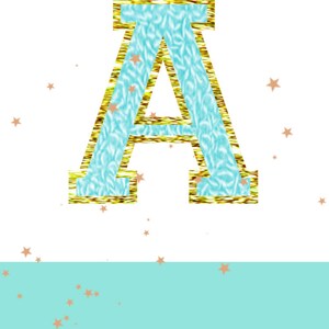 Rainbow Varsity Glitter Alphabet Posters for the Classroom - Etsy