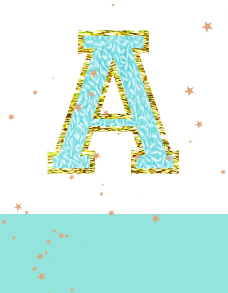 Rainbow Varsity Glitter Alphabet Posters for the Classroom - Etsy