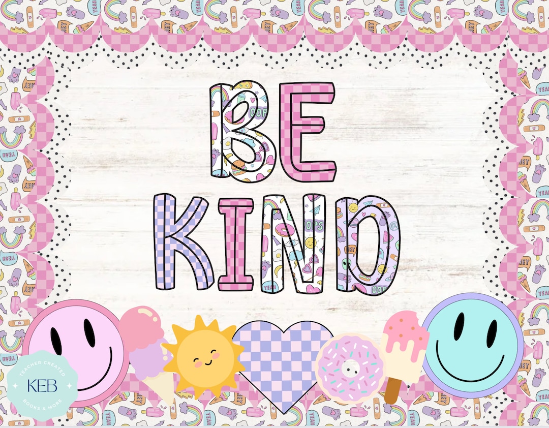 Be Kind Bulletin Board With Letters A-Z - Etsy