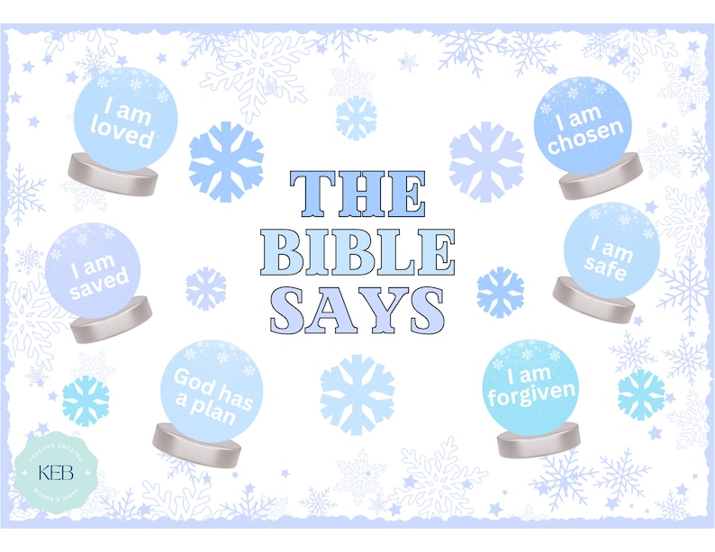 Biblical Affirmation Winter Bulletin Board Kit - Etsy