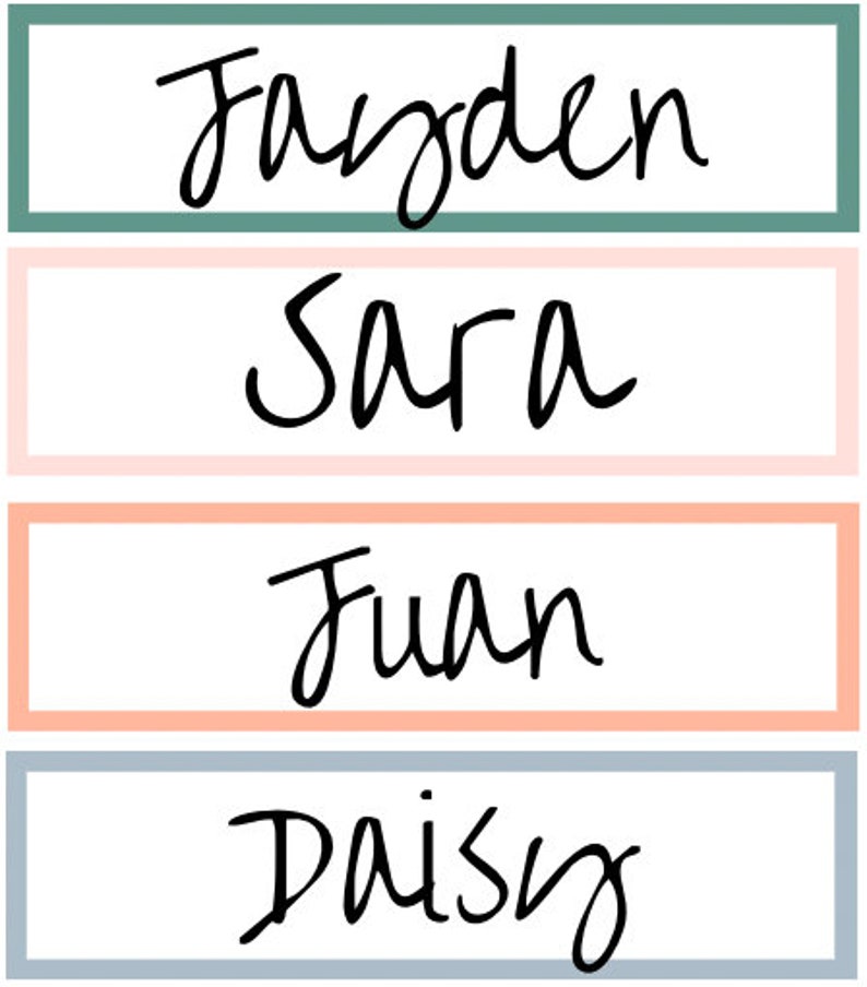 Student Name Tags or Blank Labels - Etsy