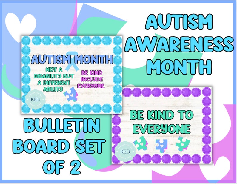 Autism Awareness Bulletin Board Set of 2 - Etsy