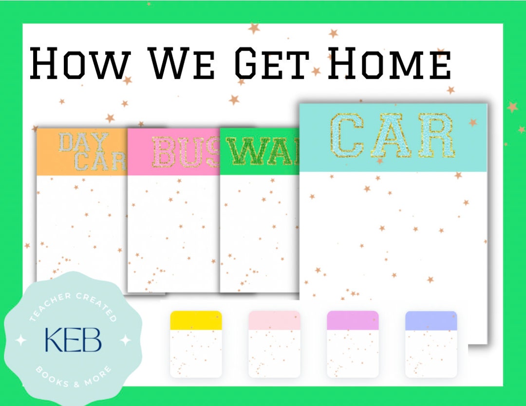 Rainbow Varsity Glitter How We Get Home Classroom Posters - Etsy