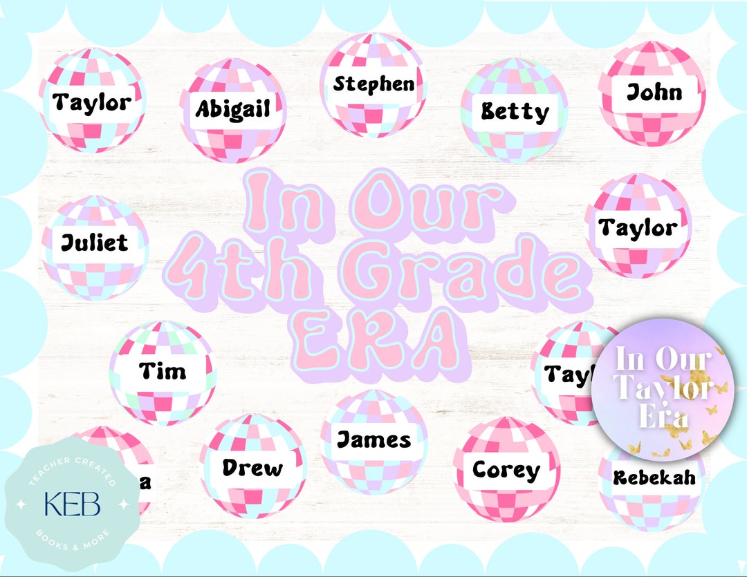 In Our Taylor Era Bulletin Board Kit 1st-7th Grade EDITABLE - Etsy