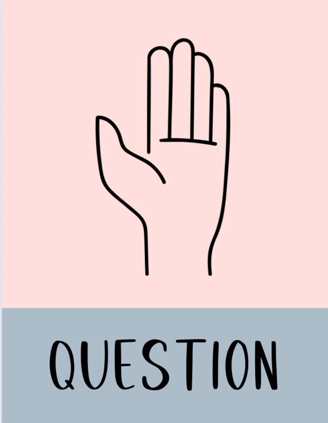 7 Color Block Classroom Hand Sign Posters - Etsy