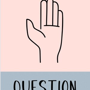 7 Color Block Classroom Hand Sign Posters - Etsy