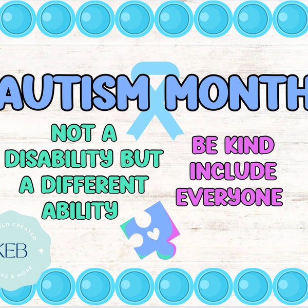 Autism Awareness Bulletin Board Kit - Etsy Autism Awareness Bulletin Board Kit - Etsy