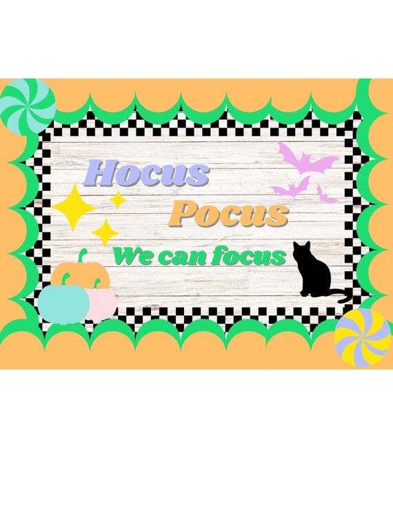 Hocus Pocus We Can Focus Bulletin Board - Etsy