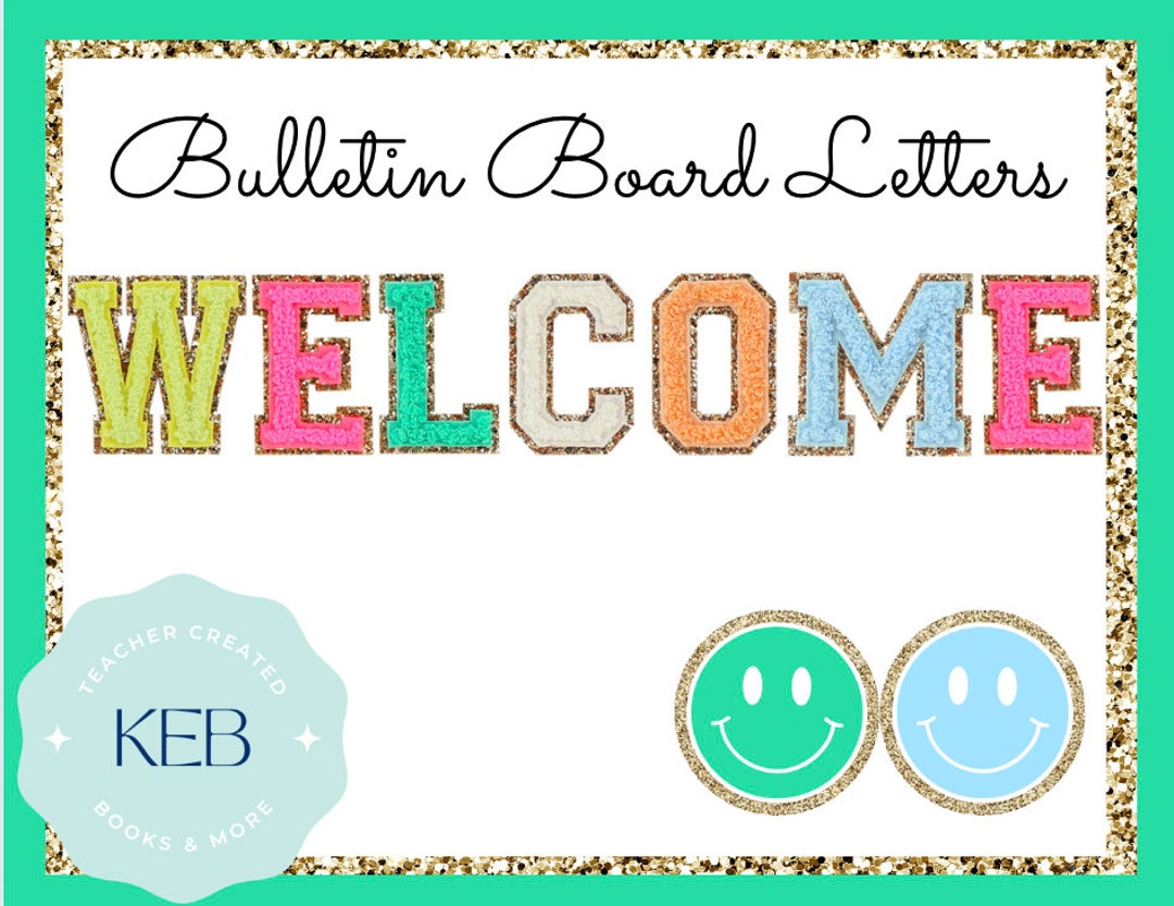 Bright Glitter Welcome Letters - Etsy