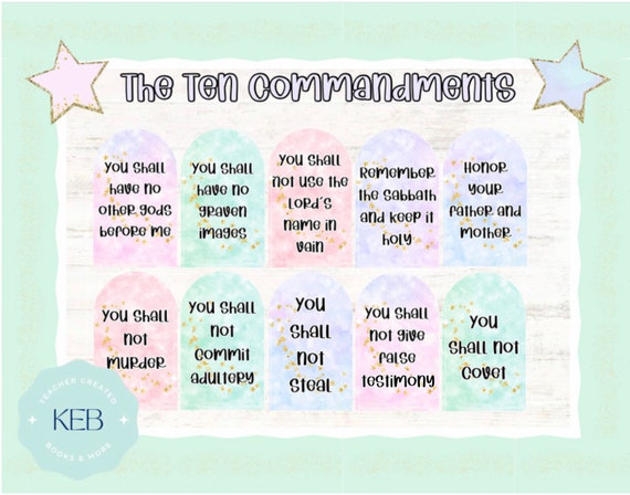 Ten Commandments Bulletin Board Printables 10 Commandments Bulletin