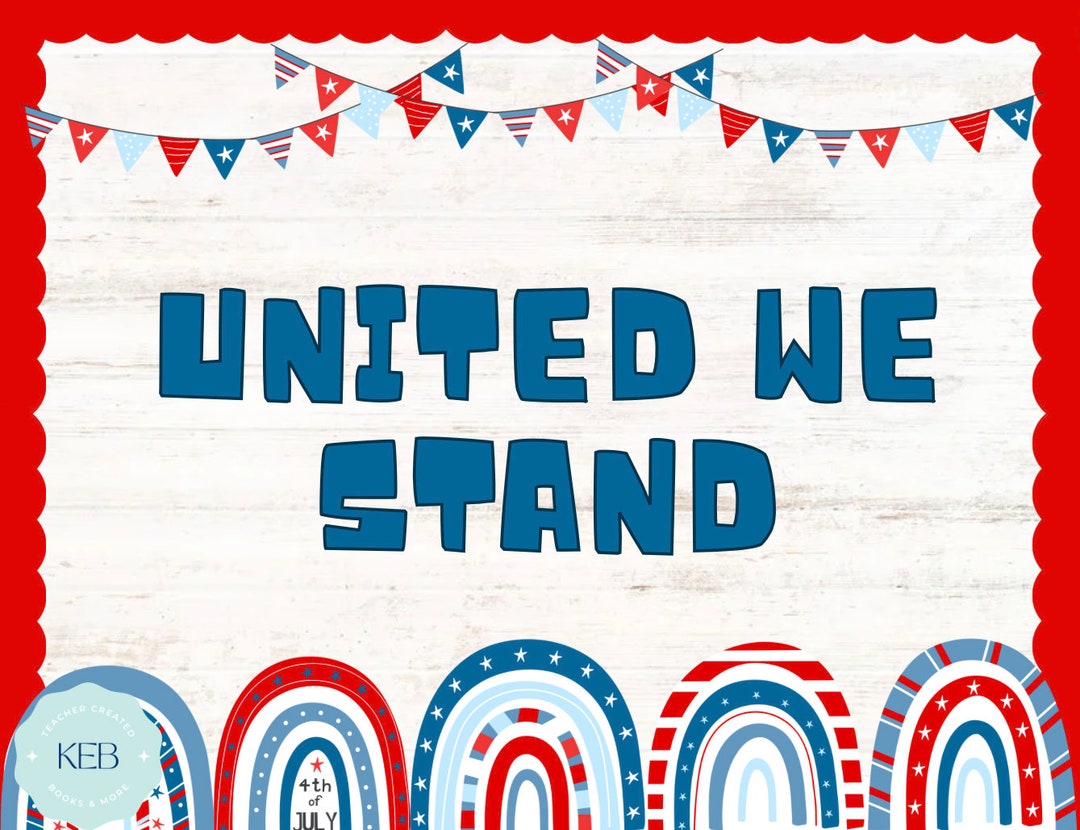 4th of July Bulletin Board Kit: United We Stand - Etsy
