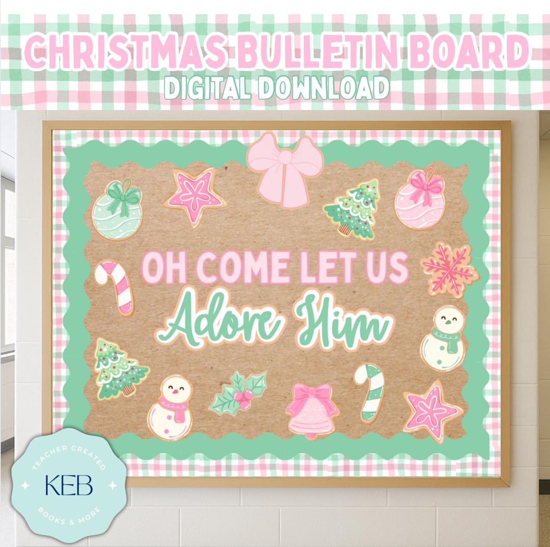 Christian Christmas Bulletin Board | Winter Biblical Door | Cookie ...
