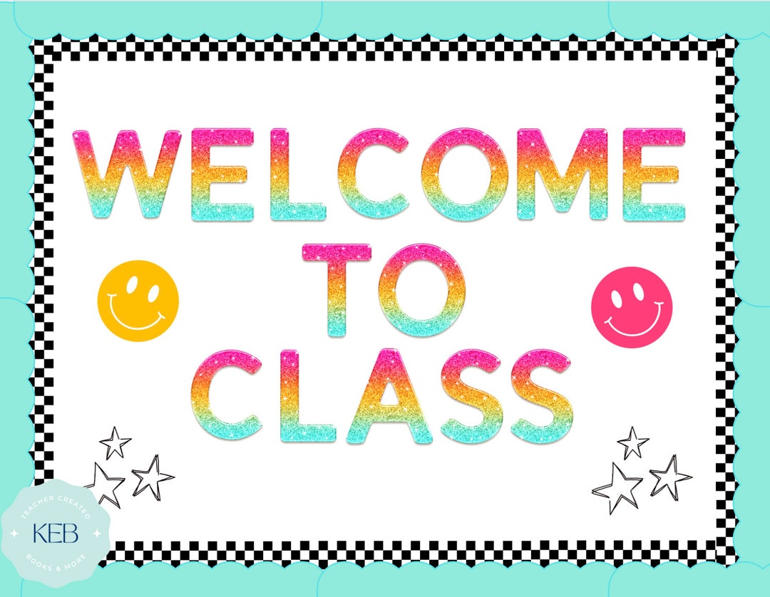 Welcome to Class Sparkle Bulletin Board, Door or Wall Kit - Etsy