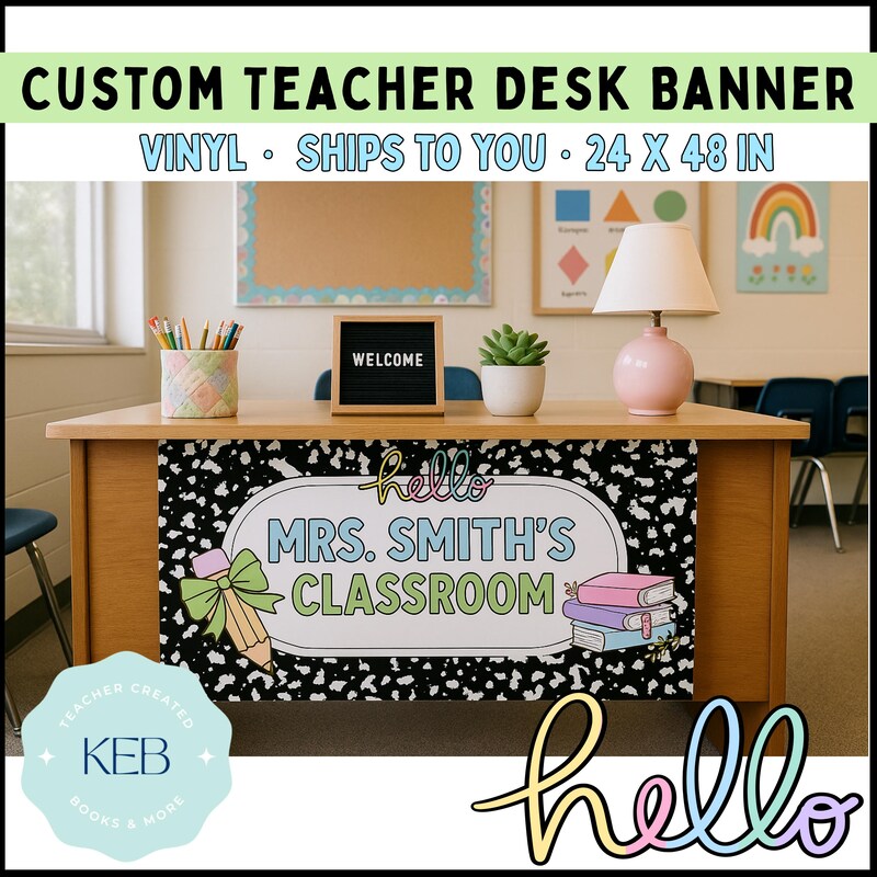 Teacher Desk Decal - Etsy