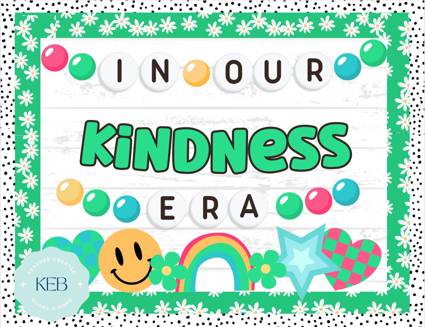 In Our Kindness Era Green Classroom Bulletin Board Kit - Etsy