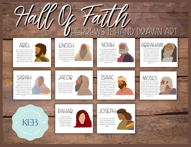 Hebrews 11 Hall of Faith Scripture and Hand Drawn Art - Etsy