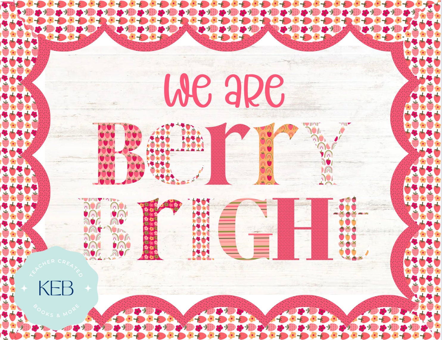 Berry Bright Bulletin Board Kit - Etsy
