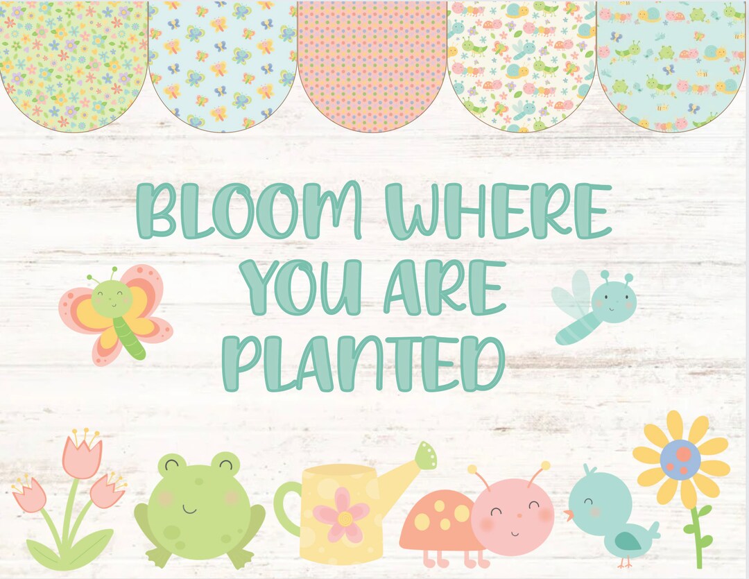Bloom Where You Are Planted Bulletin Board Kit - Etsy