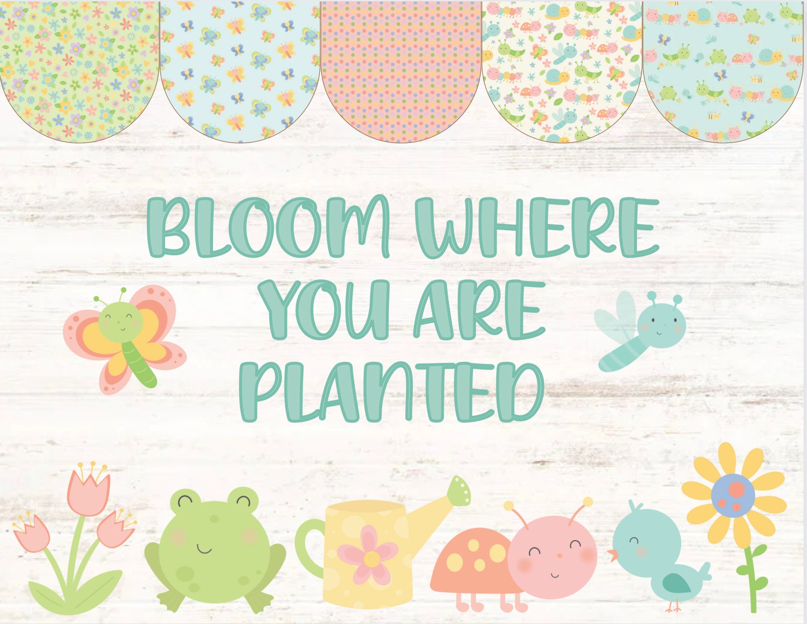 Bloom Where You Are Planted Bulletin Board Kit - Etsy