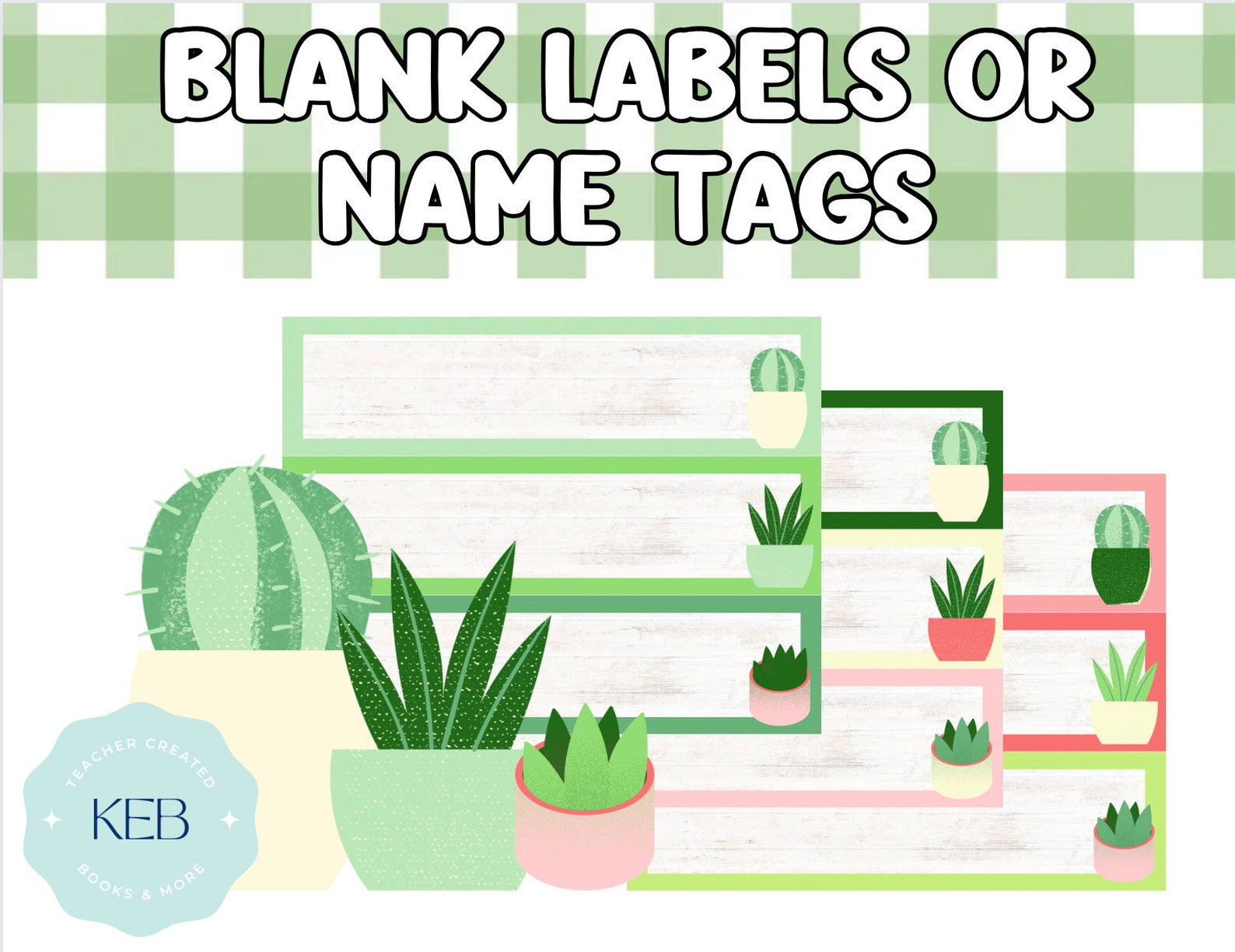 Blank Cactus Botanical Labels or Name Tags - Etsy