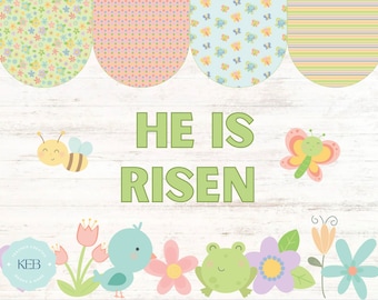 He is Risen! Bulletin Board Kit | Easter | Spring | Christian Education ...