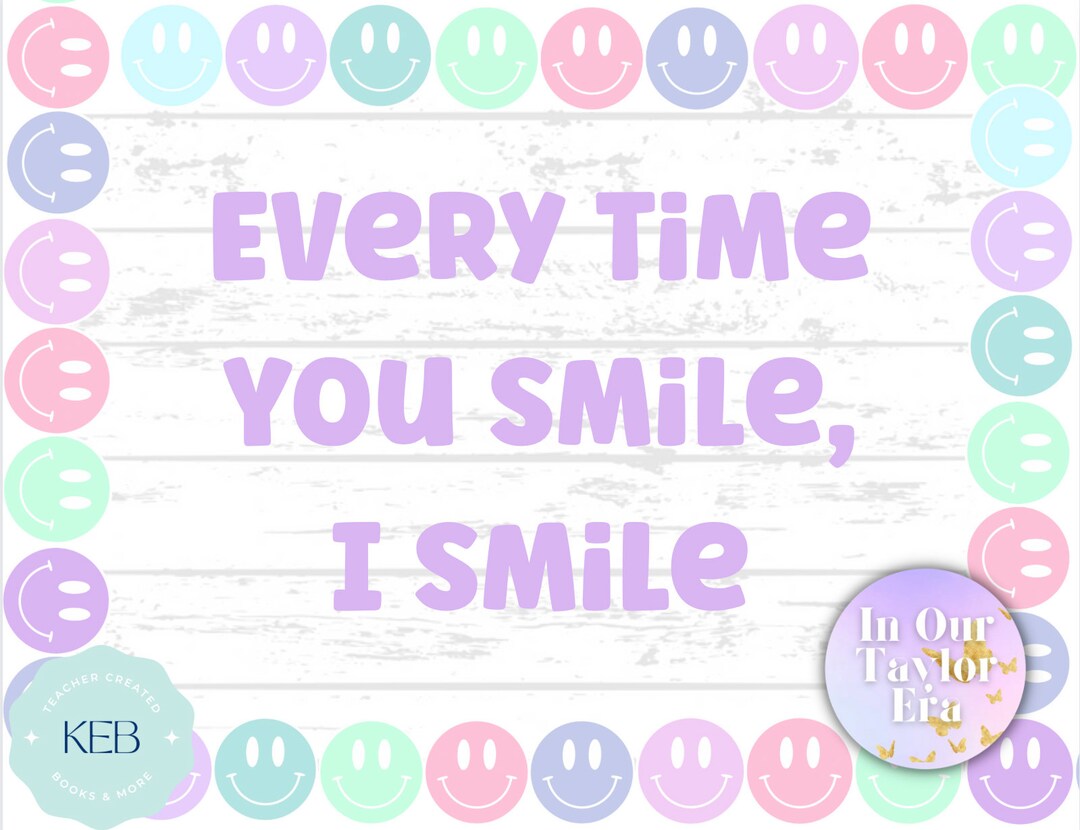 In Our Taylor Era I Smile Bulletin Board Kit - Etsy