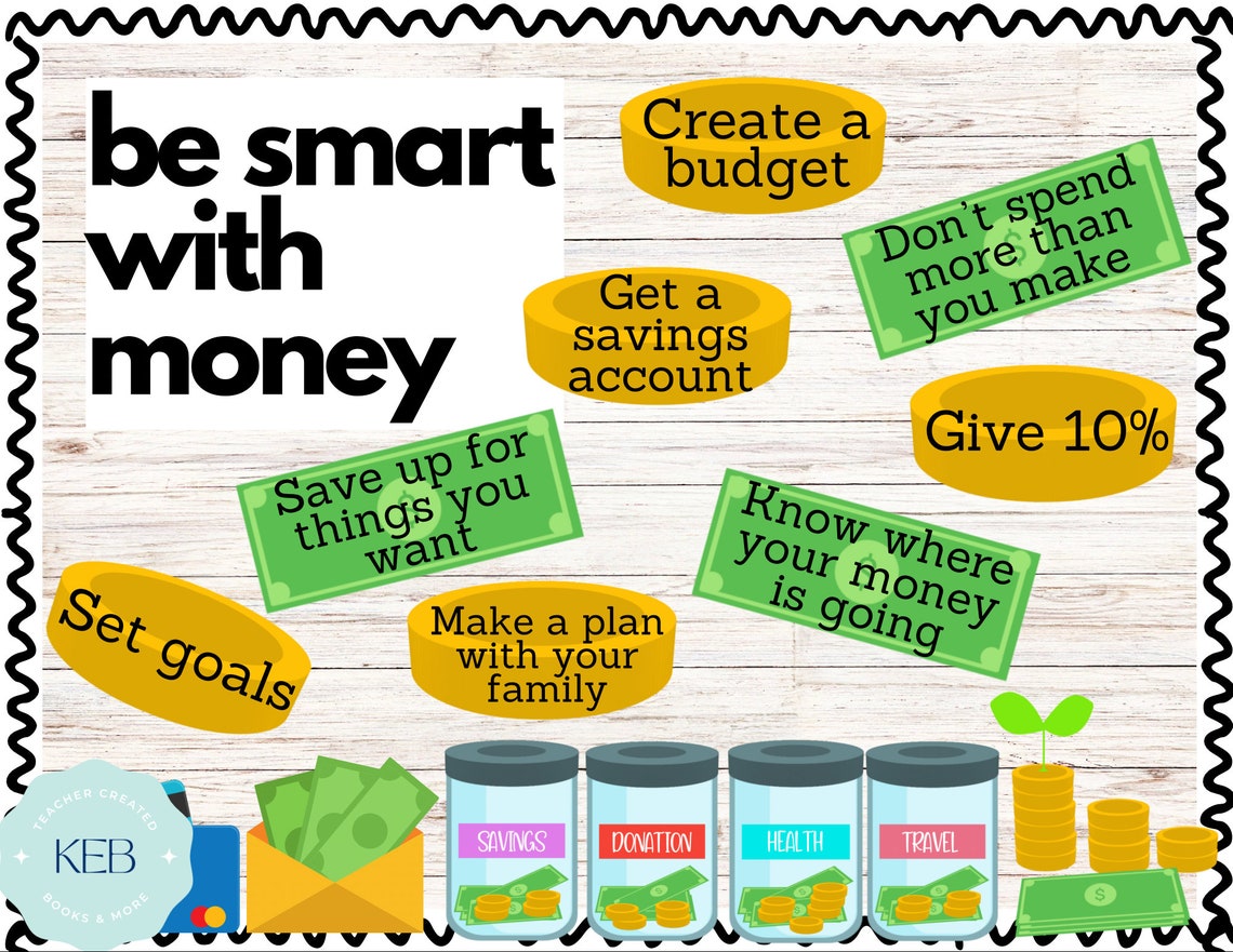Be Smart With Money Bulletin Board - Etsy