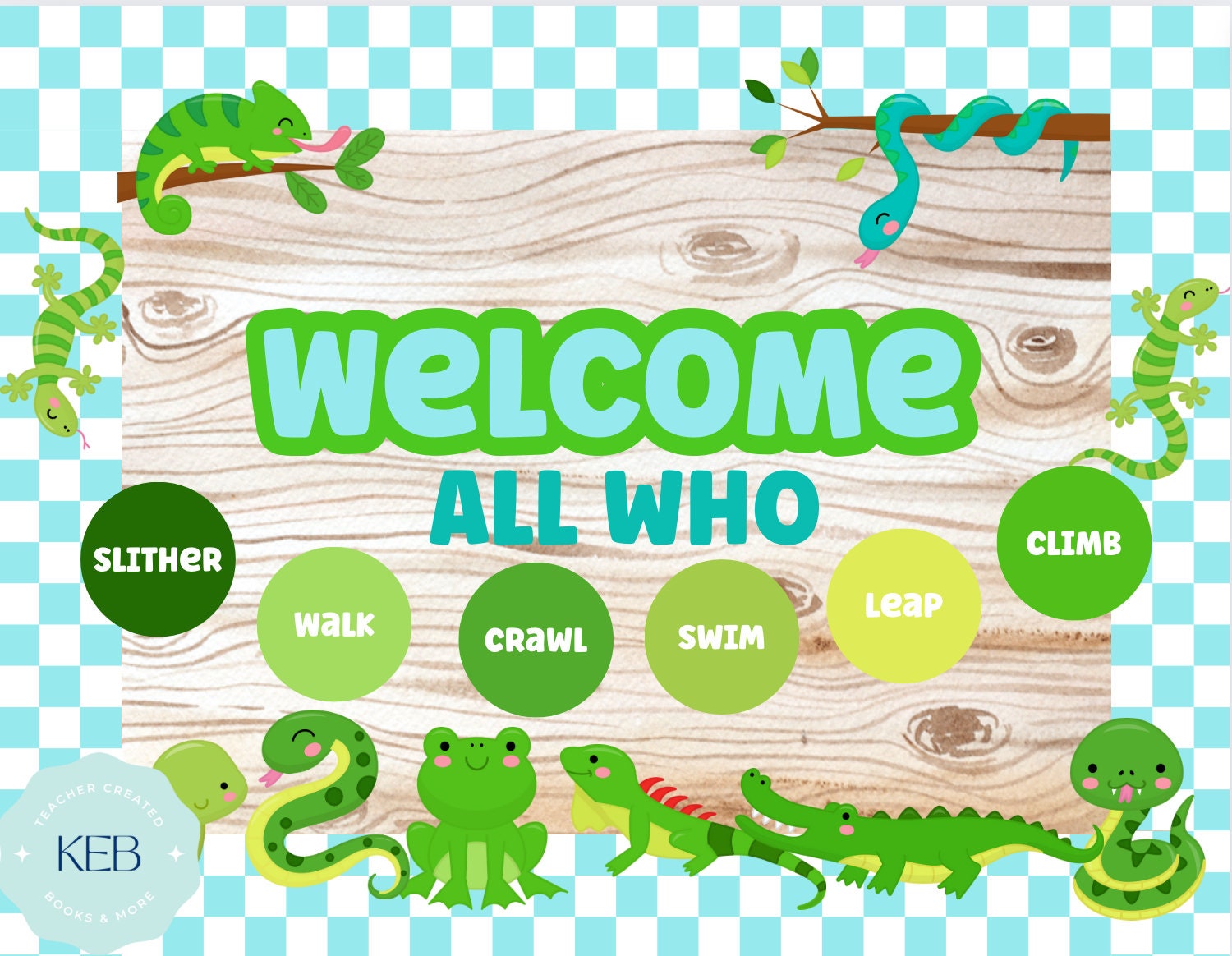 Amphibian & Reptile Bulletin Board Kit - Etsy