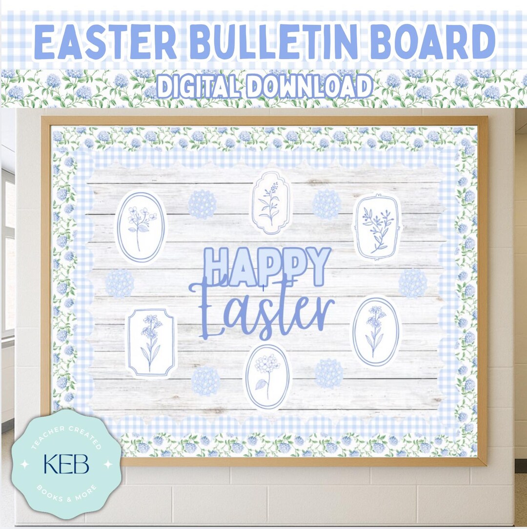 Happy Easter Bulletin Board Kit | Digital Download | Spring Coquette ...