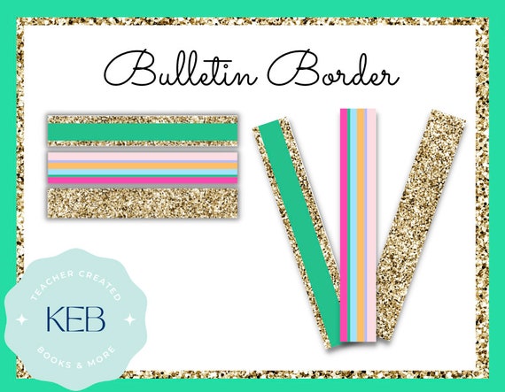 Bright Glitter Border 3 Patterns - Etsy