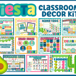 Fiesta Classroom Decor Kit - Etsy