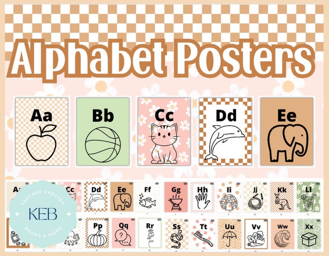 Neutral Alphabet Plant Posters A-Z No Cut 8.5 X 11 - Etsy