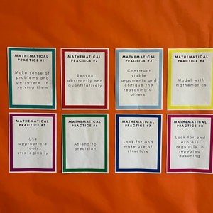Eight Bright Mathematical Practice Posters - Etsy