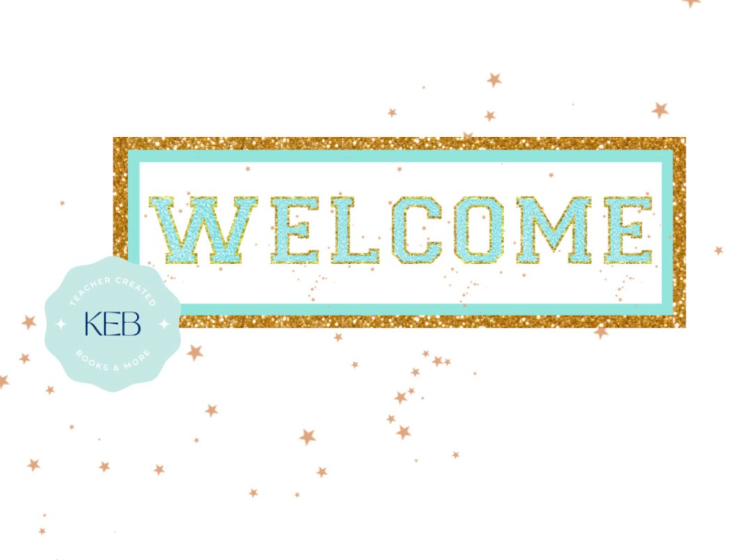 Varsity Glitter Welcome Sign - Etsy