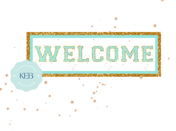 Varsity Glitter Welcome Sign - Etsy