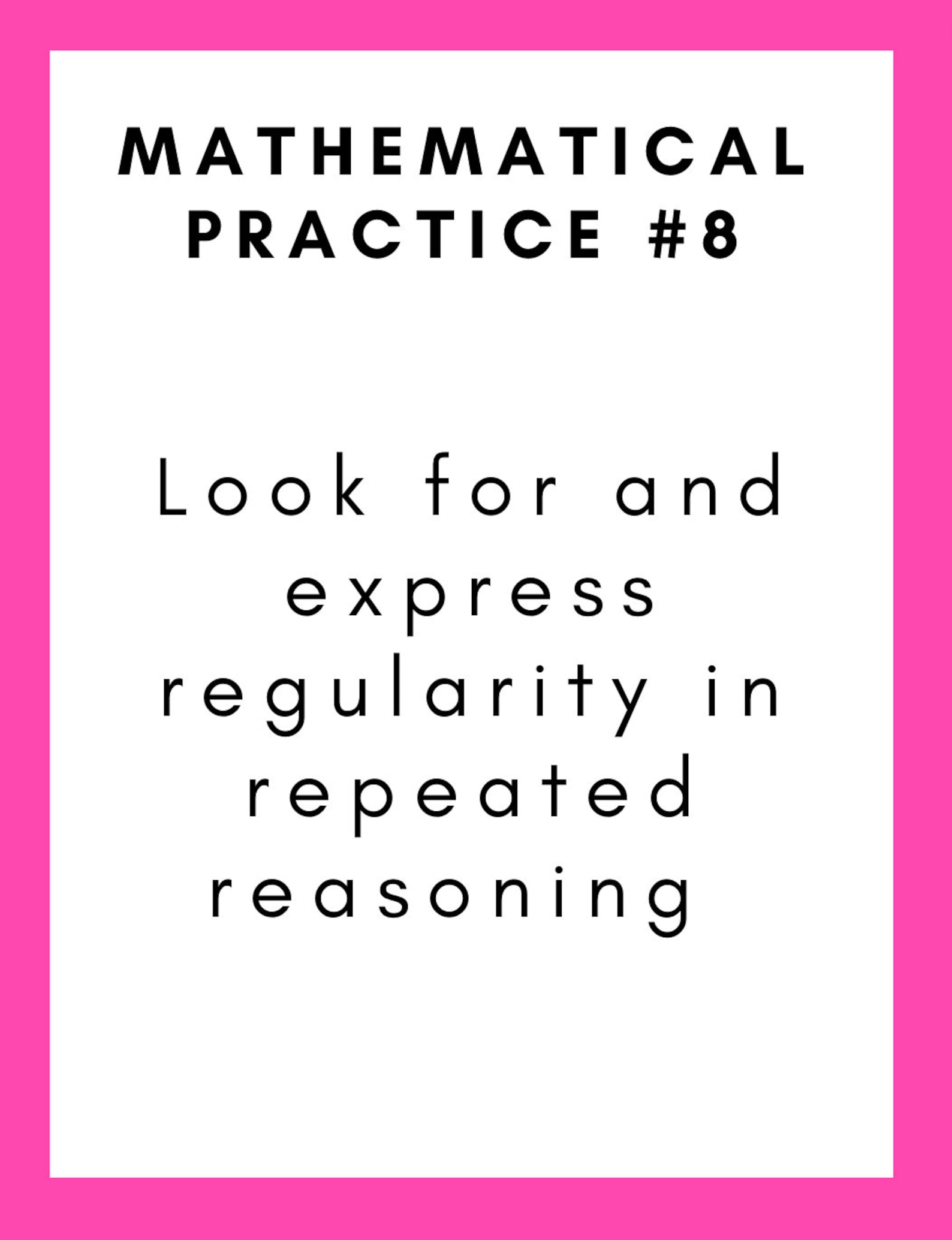 Eight Bright Mathematical Practice Posters - Etsy