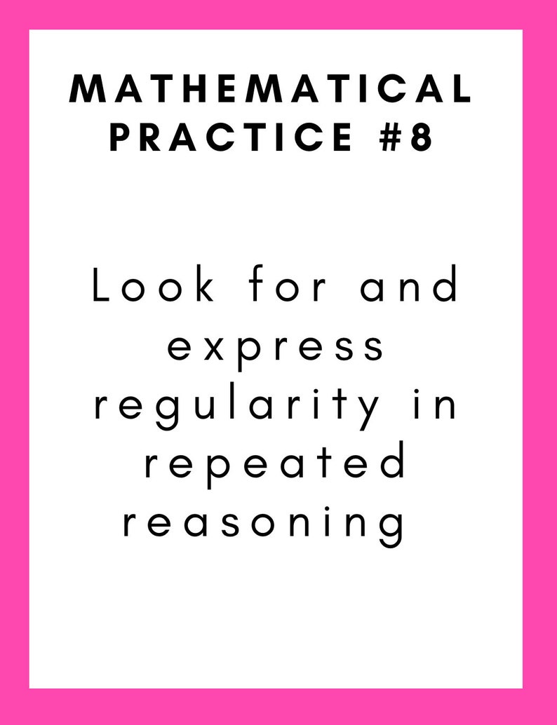 Eight Bright Mathematical Practice Posters - Etsy