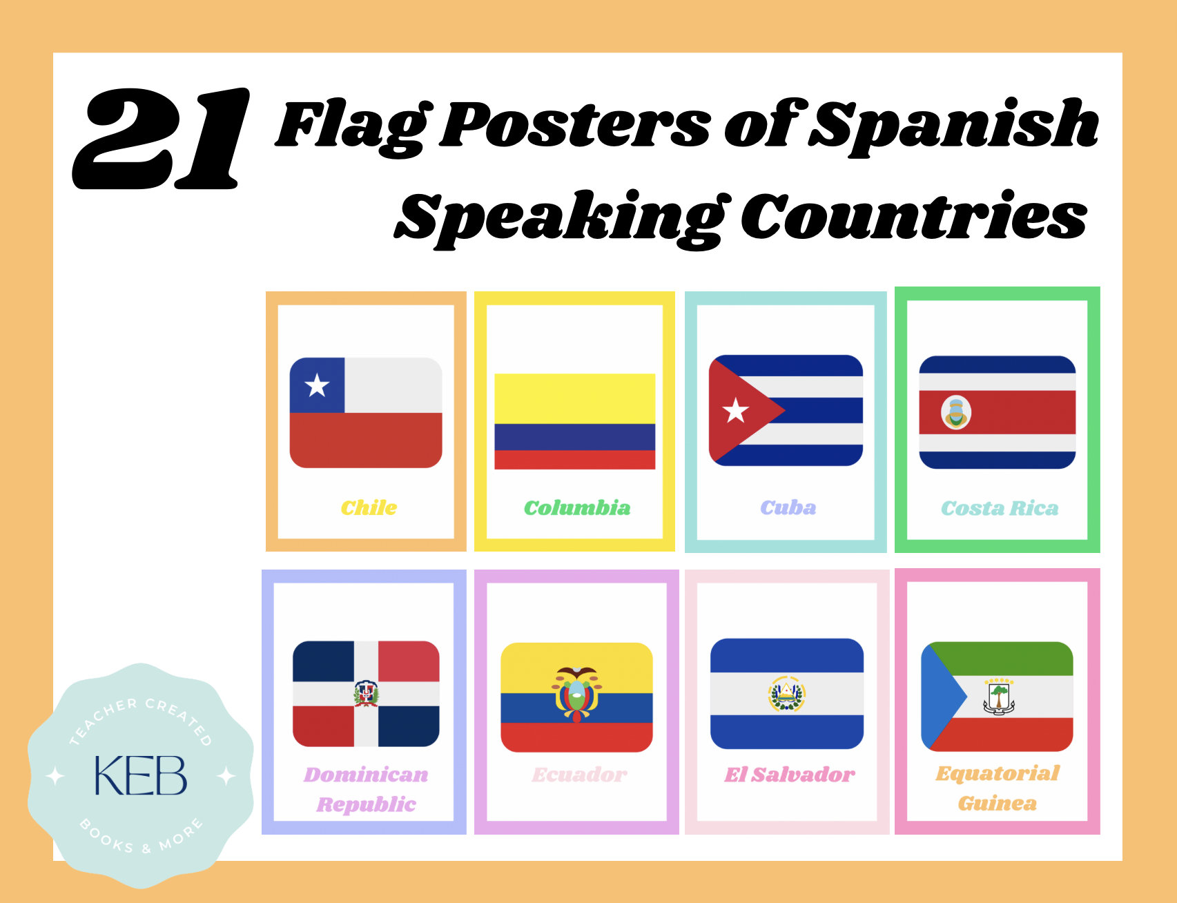 Spanish Speaking Countries Flags