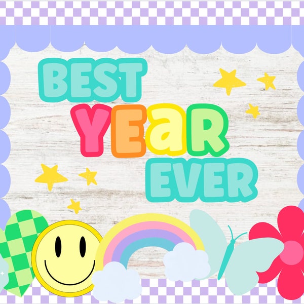 Best Year Ever Bulletin Board Kit - Etsy
