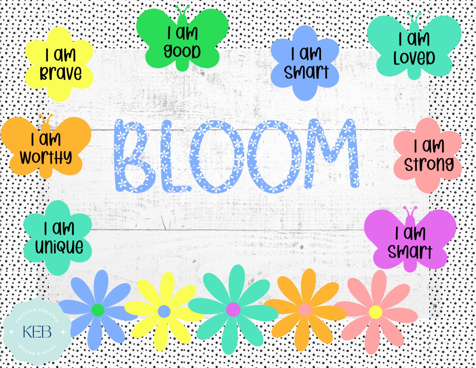 Bloom Spring Affirmation Bulletin Board Kit - Etsy