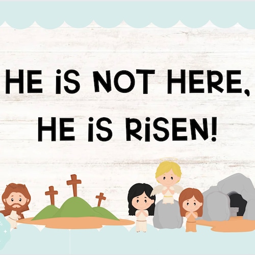 He is Risen Christian Bulletin Board Set Christian - Etsy