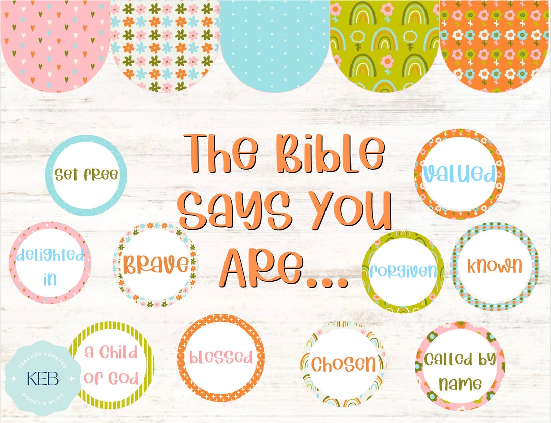 Biblical Affirmation Spring & Summer Bulletin Board Kit - Etsy
