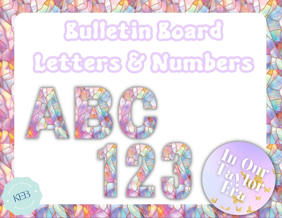 Era Stained Glass Bulletin Board Letters A-Z, 0-9 - Etsy