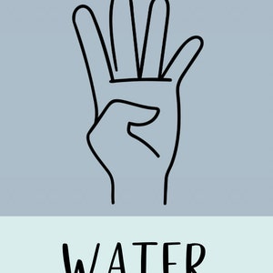 7 Color Block Classroom Hand Sign Posters - Etsy