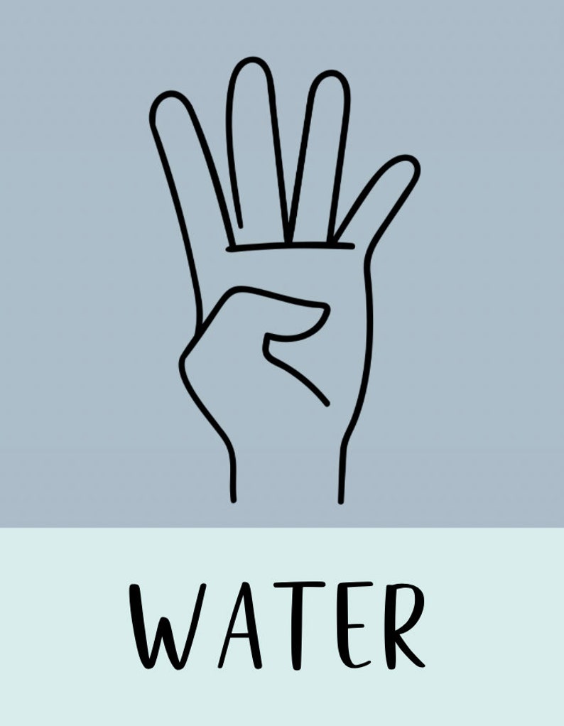 7 Color Block Classroom Hand Sign Posters - Etsy