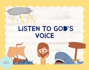 Jonah and the Whale, Bible Story, Church Bulletin Board, Jonah Bible ...