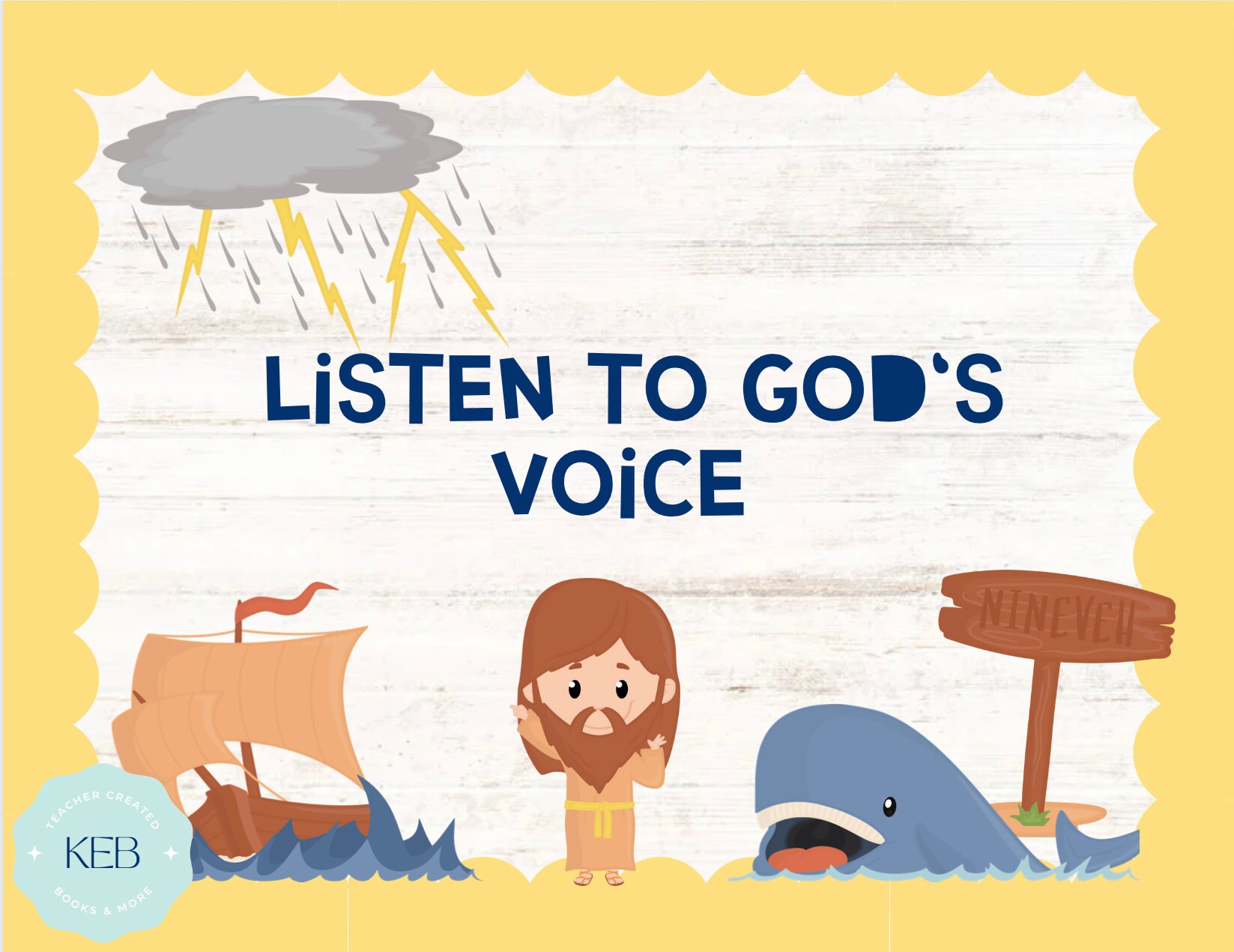 Bible Story Bulletin Board Kit: Jonah - Etsy