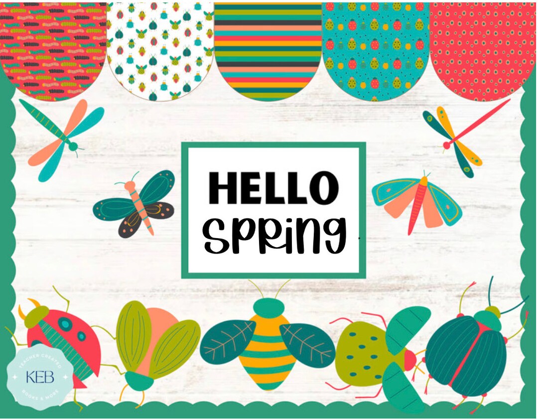Hello Spring Bug Bulletin Board Kit - Etsy