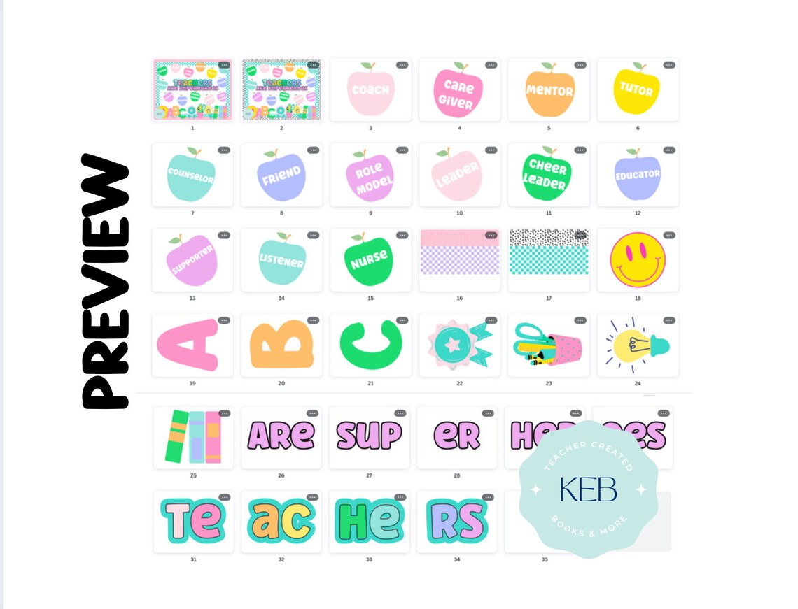 Teacher Appreciation Bulletin Board Kit - Etsy
